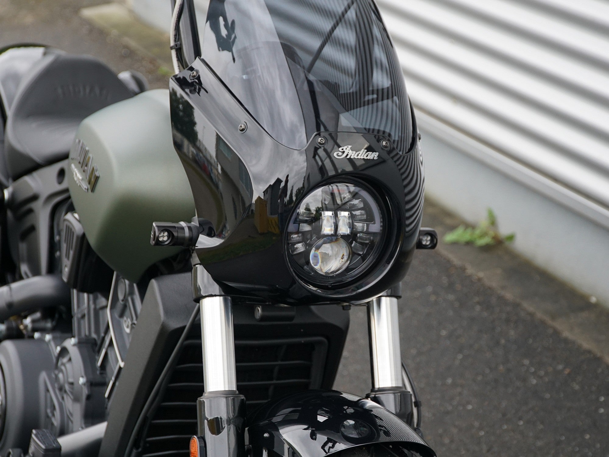 Indian Scout Bobber 2Stripe Front LED Turn Signals – Bros Custom Parts