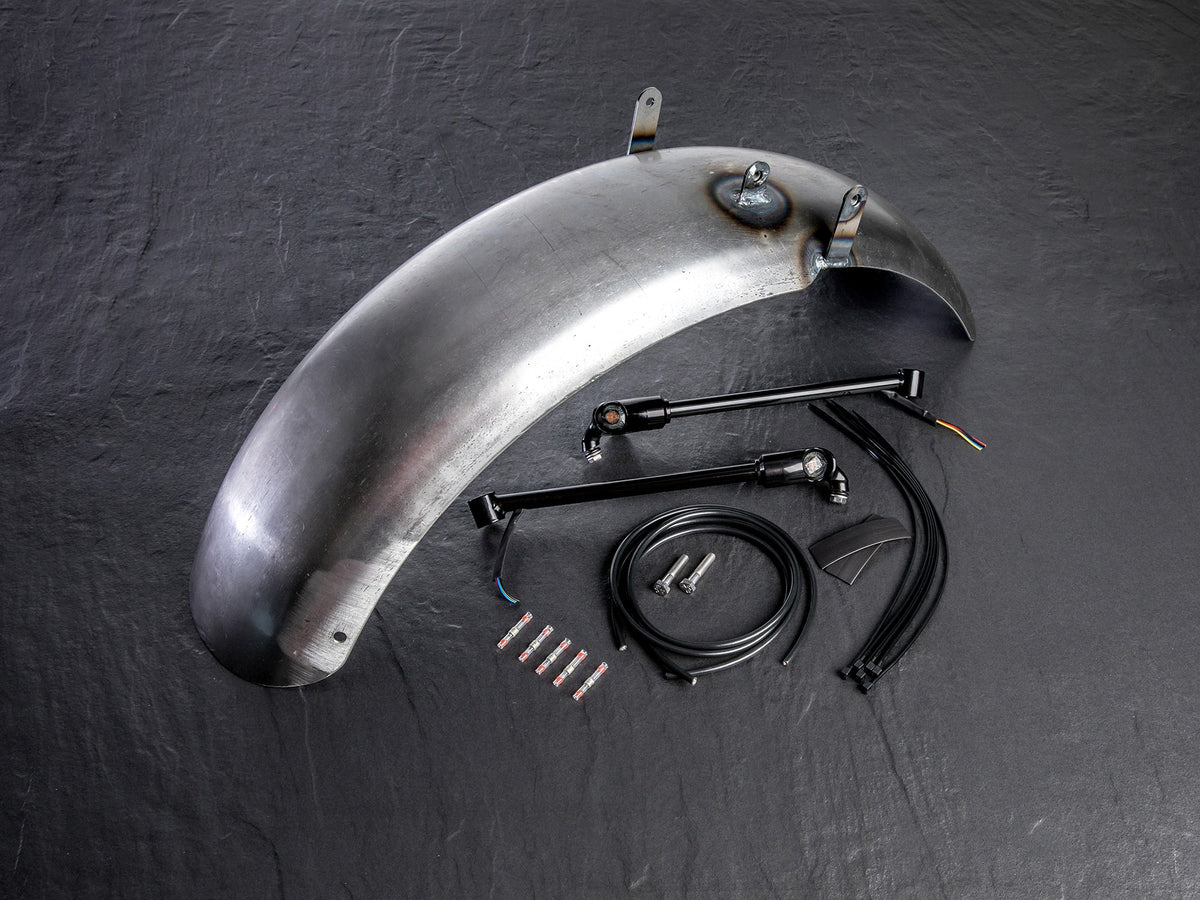 Triumph Bonneville Bobber -Metal rear fender incl. struts with lightin ...