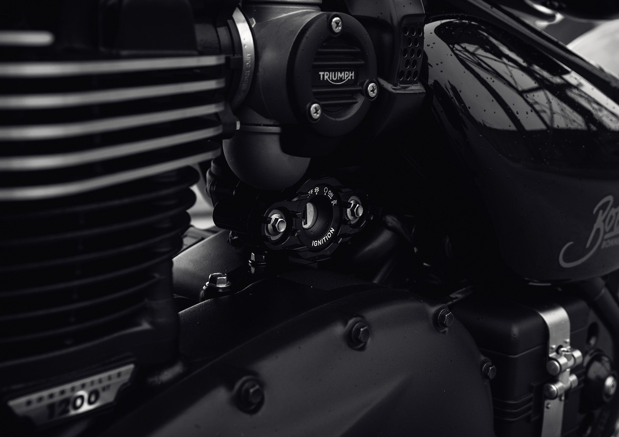 Triumph Bonneville Bobber- Ignition lock housing – Bros Custom Parts
